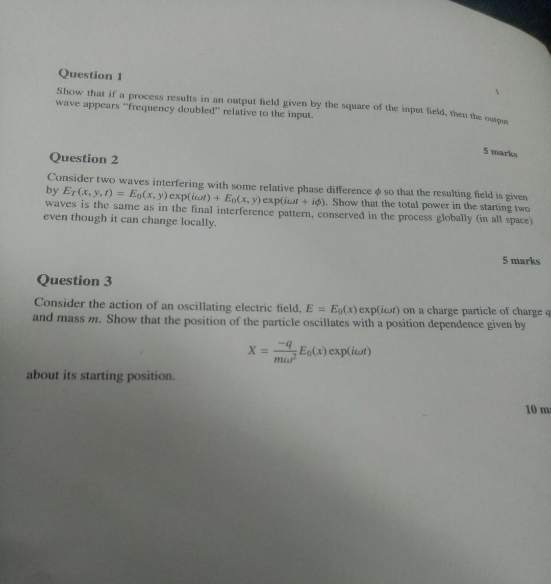 Solved Question 1 Show that if a process results in an | Chegg.com