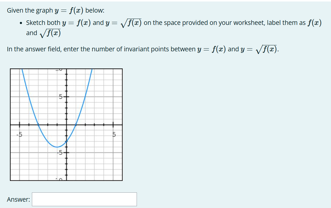 Solved Given the graph y=f(x) ﻿below:Sketch both y=f(x) ﻿and | Chegg.com
