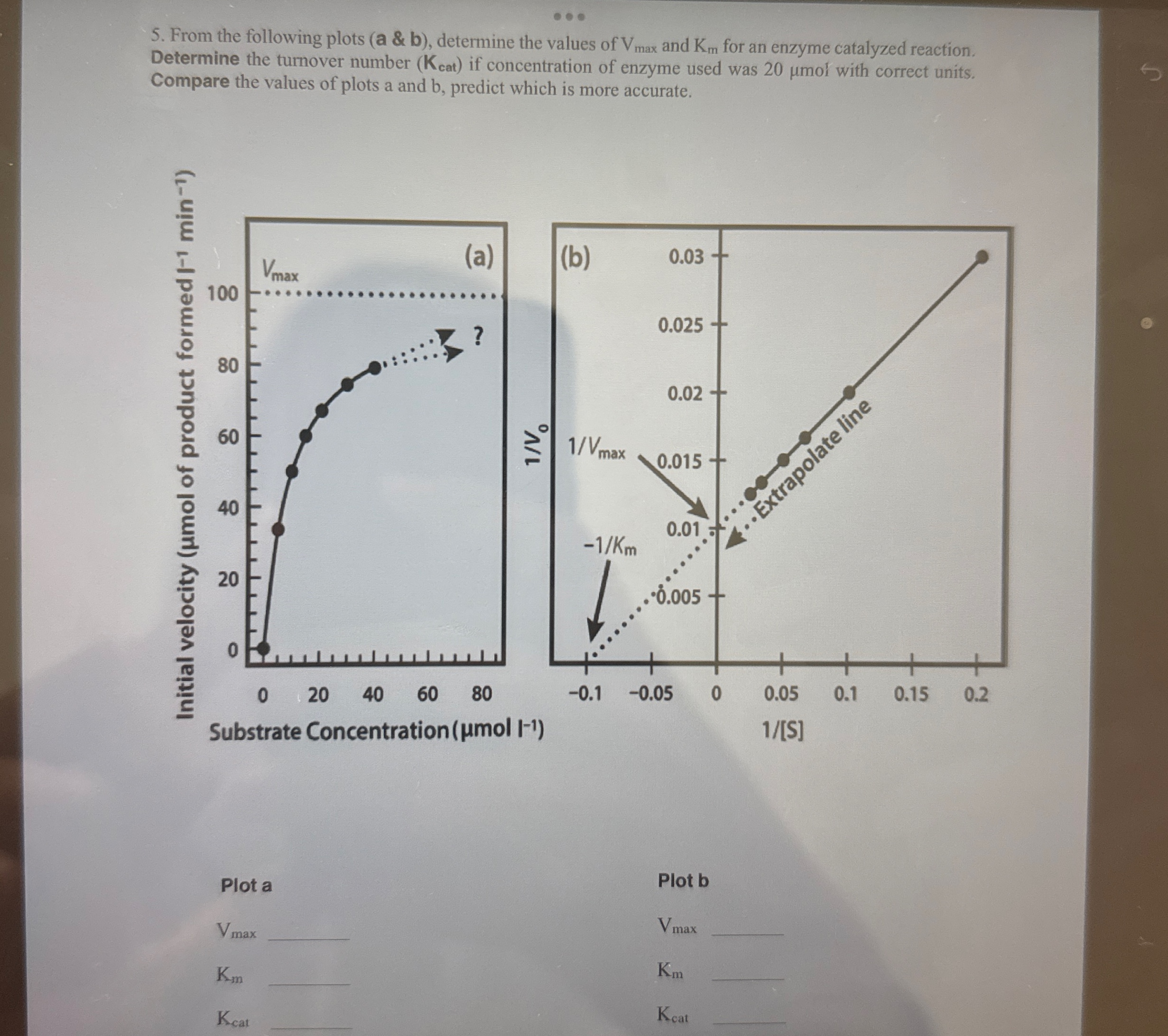 Solved From the following plots (a&b), ﻿determine the values | Chegg.com