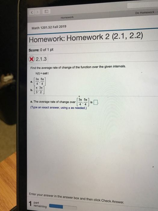 Solved Do Homework Homework Math 1201 52 Fall 2019 Homework