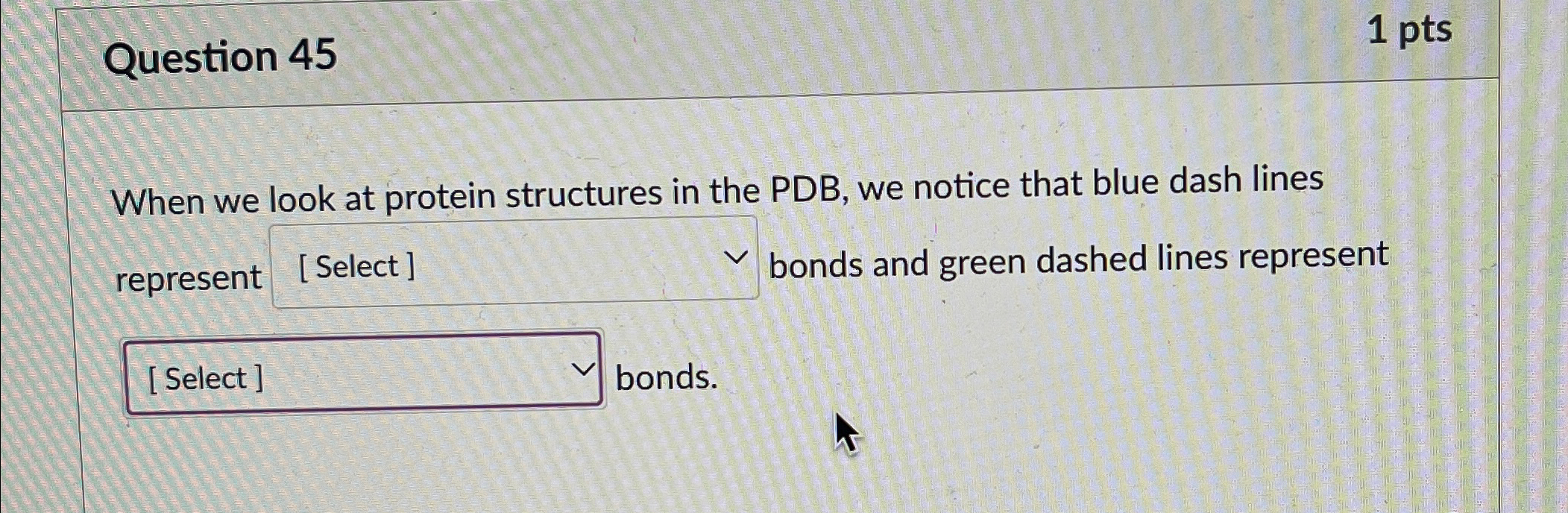 Solved Question 451 ﻿ptsWhen we look at protein structures | Chegg.com