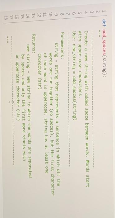 Solved Create a new string with added space between words. | Chegg.com