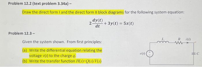 Solved Draw the direct form I and the direct form II block | Chegg.com