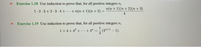 Solved Exercise 1.18 Use induction to prove that, for all | Chegg.com