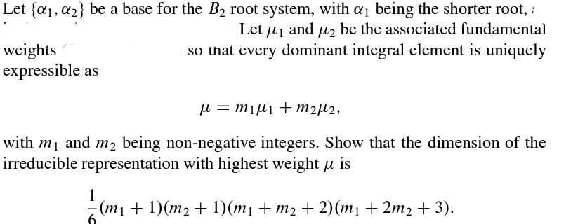 Solved Let {Q1, Q2} be a base for the B2 root system, with a | Chegg.com