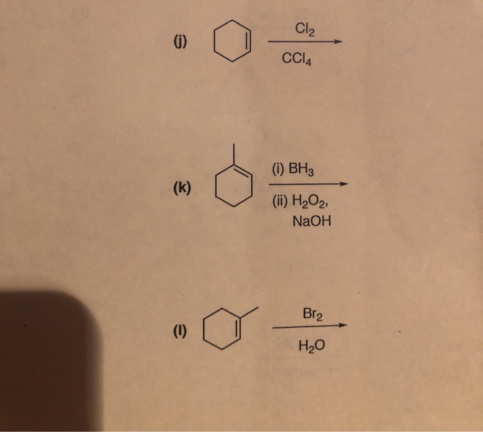 Solved for the alkene addition reactions below predict and | Chegg.com
