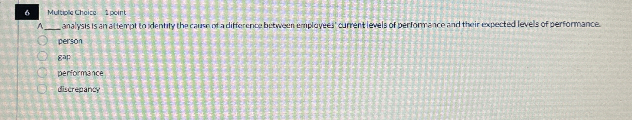 Solved 6Multiple Choice 1 ﻿pointA q, ﻿analysis is an attempt | Chegg.com