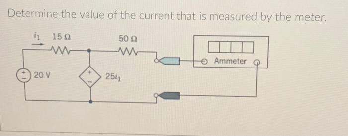 Solved Determine the value of the current that is measured | Chegg.com