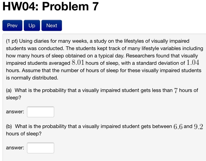 Solved HW04: Problem 1 Prev Up Next (1 pt) Determine the | Chegg.com