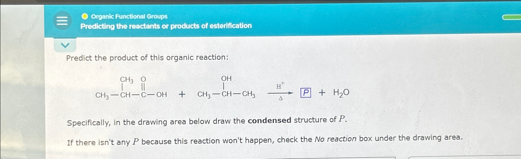 Solved Organic Functional GroupsPredicting the reactants or | Chegg.com