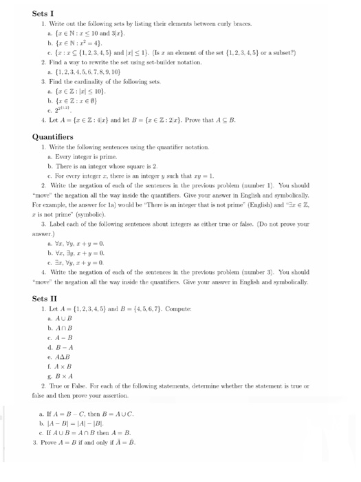 Solved Sets I 1 Write Out The Following Sets By Listing 