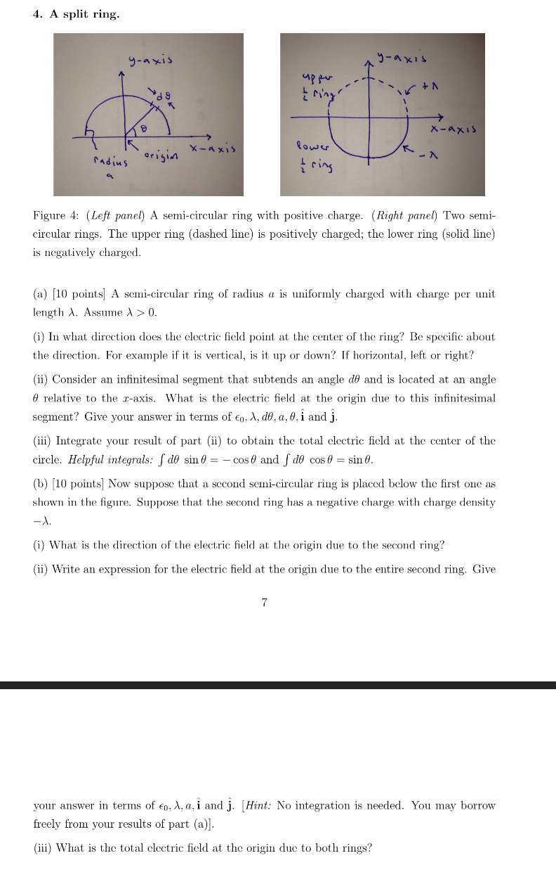 Solved A split ring.Figure 4: (Left panel) ﻿A semi-circular | Chegg.com