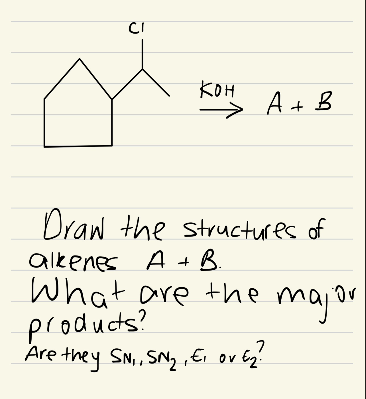 Solved Draw the structures ofalkenes A+B.What are the | Chegg.com