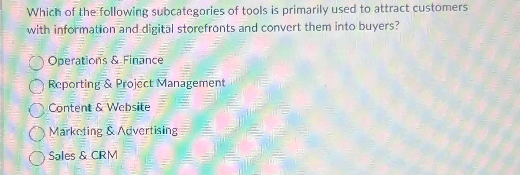 Solved Which of the following subcategories of tools is | Chegg.com
