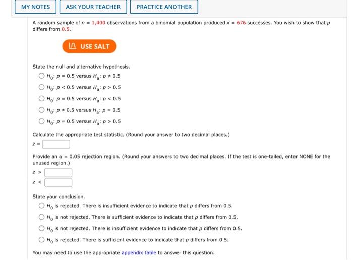 Solved A random sample of n=1,400 observations from a | Chegg.com