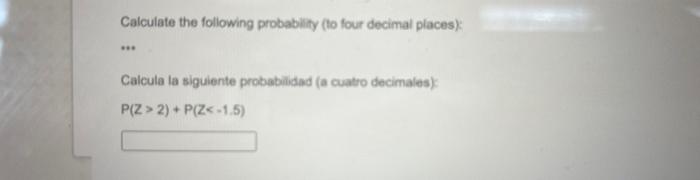 Solved Calculate the following probability to four decimal | Chegg.com