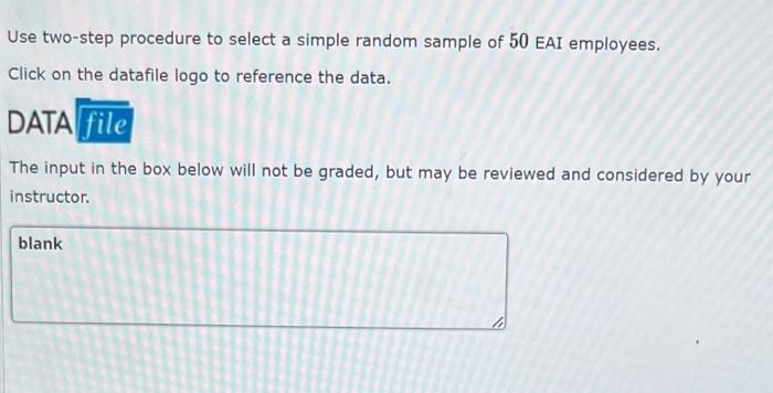 Use Two Step Procedure To Select A Simple Random 7258