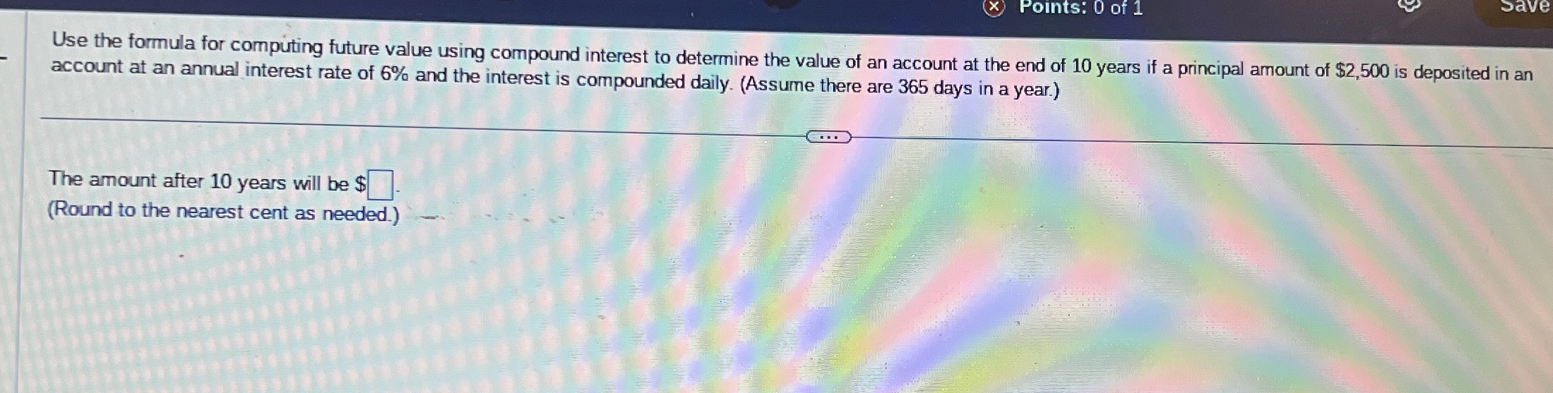 Solved Use the formula for computing future value using | Chegg.com