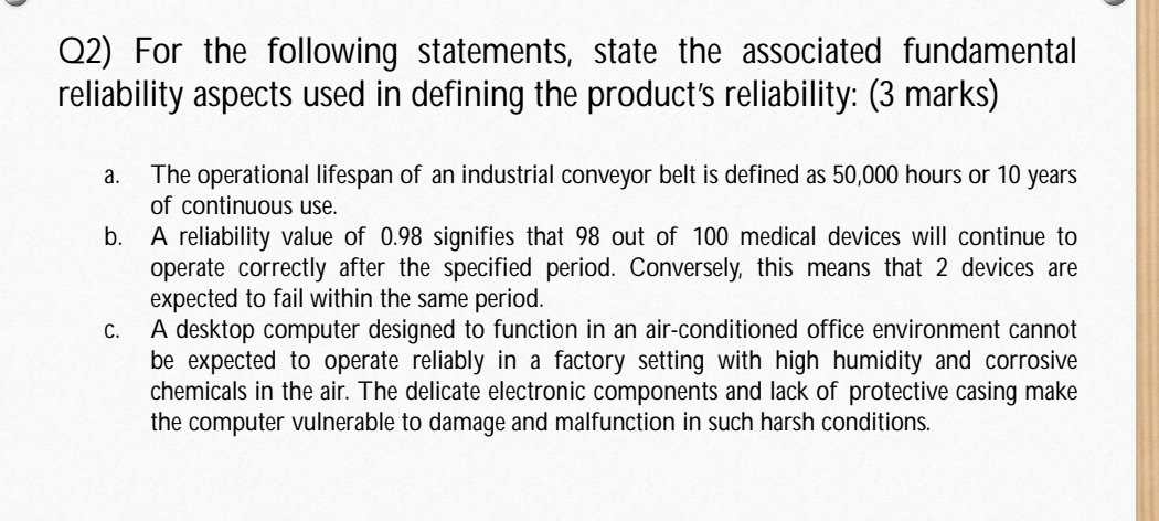 Solved Q2) ﻿For the following statements, state the | Chegg.com