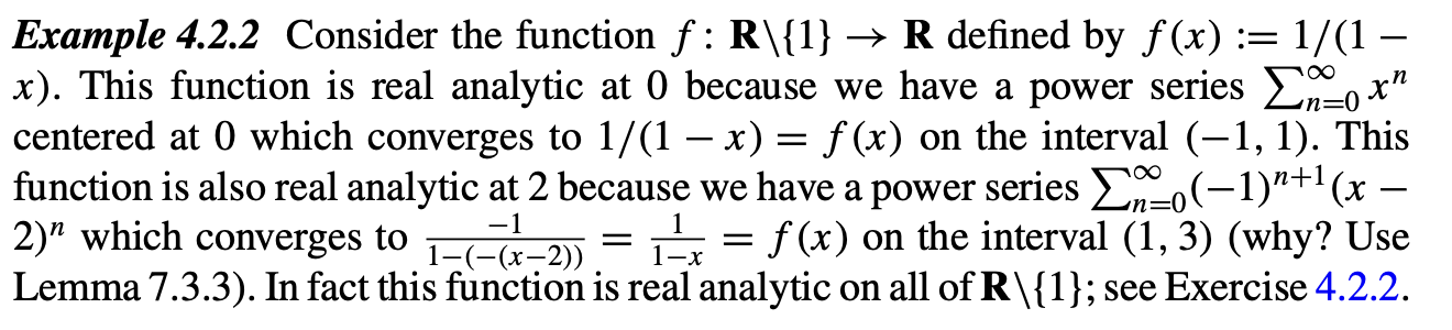 Solved Example 4.2.2 ﻿Consider the function f:R??{1}→R | Chegg.com