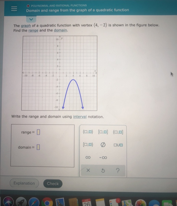 Solved O POLYNOMIAL AND RATIONAL FUNCTIONS Domain and range | Chegg.com
