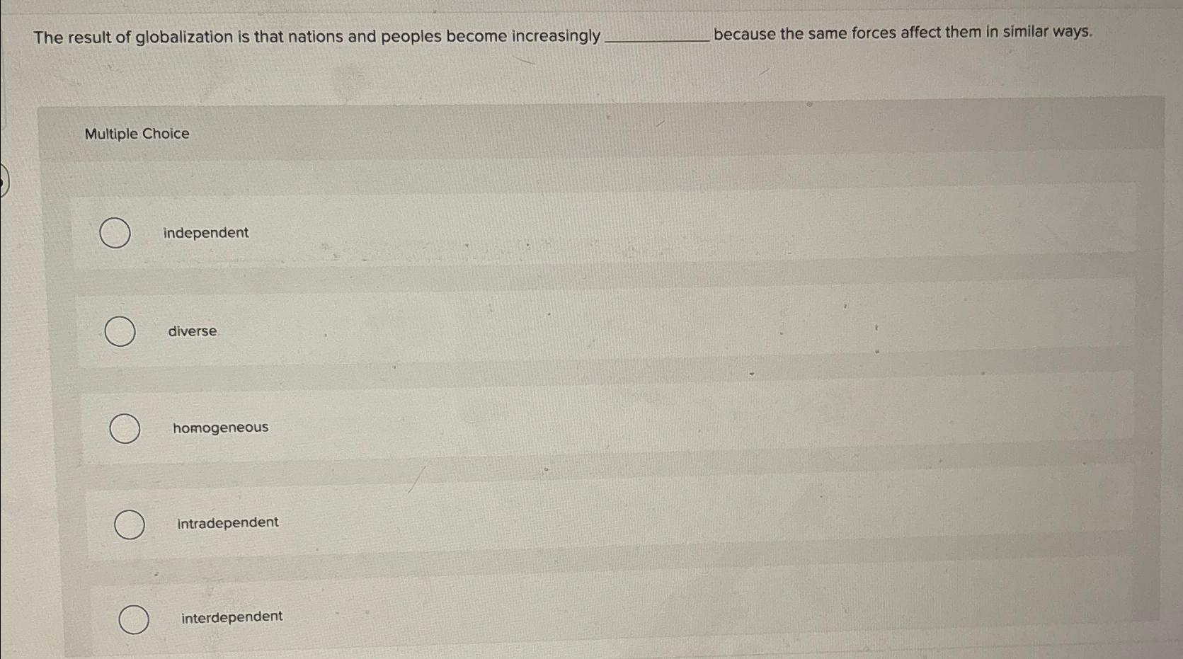 Solved The result of globalization is that nations and | Chegg.com