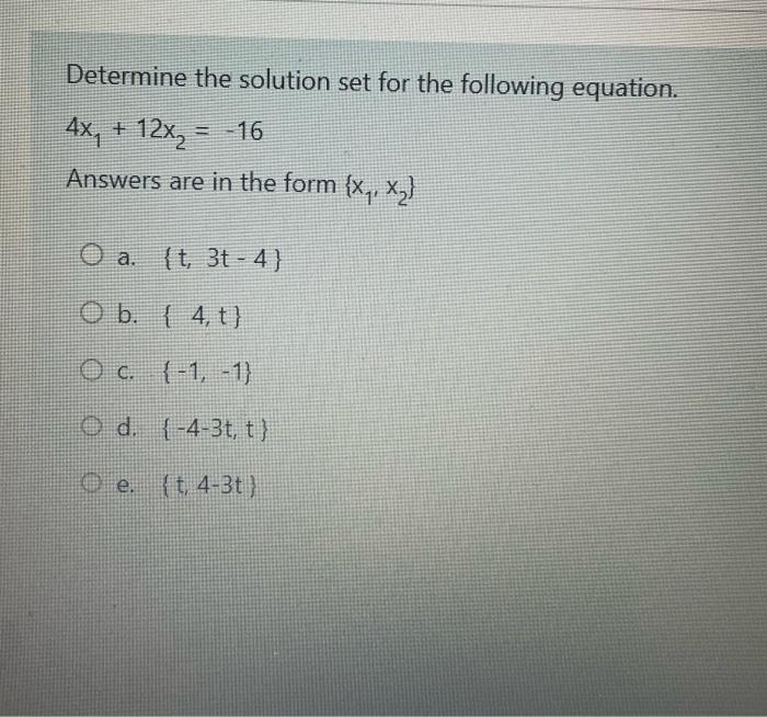 Solved Determine the solution set for the following | Chegg.com