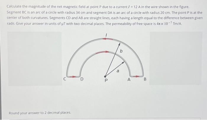 Solved Calculate the magnitude of the net magnetic field at | Chegg.com
