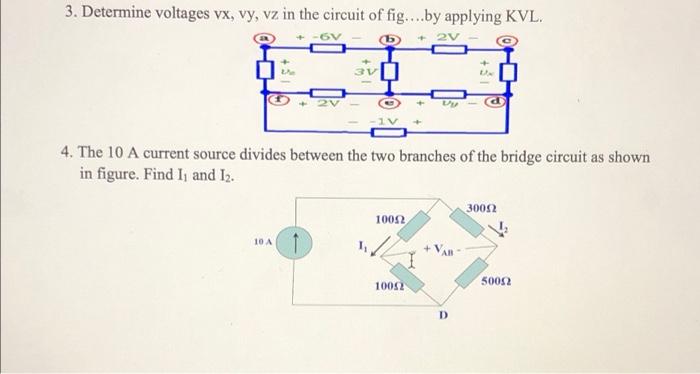Solved 3. Determine voltages vx, vy, vz in the circuit of | Chegg.com
