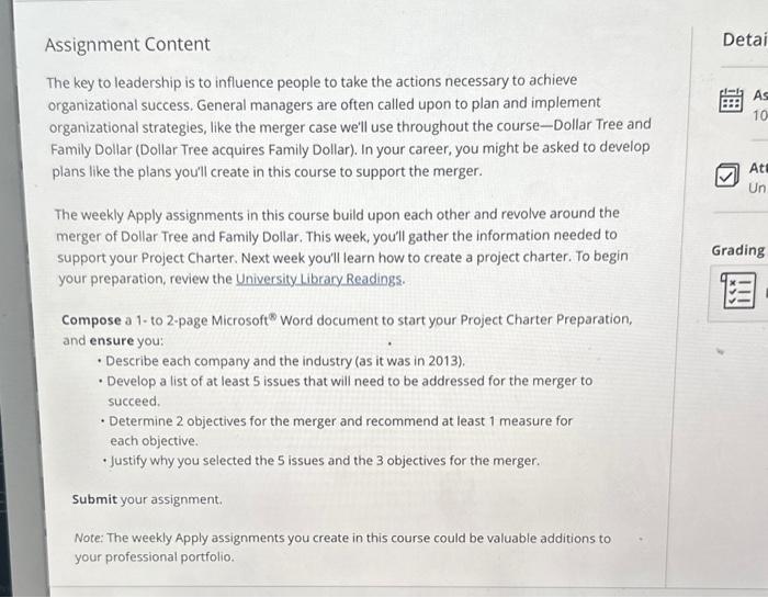 Solved Assignment Content The key to leadership is to | Chegg.com
