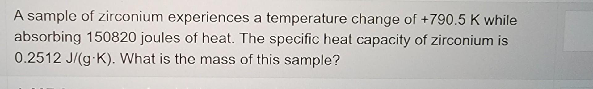 Solved A Sample Of Zirconium Experiences A Temperature Chegg solved-a-sample-of-zirconium-experiences-a-temperature-chegg