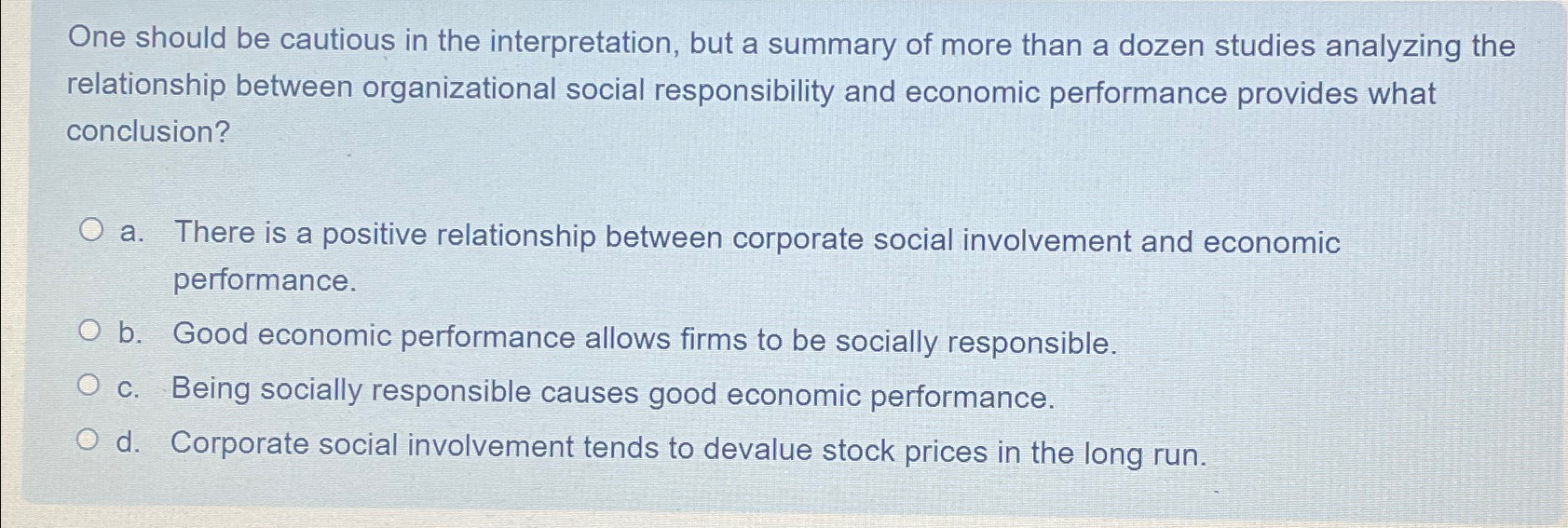 Solved One should be cautious in the interpretation, but a | Chegg.com