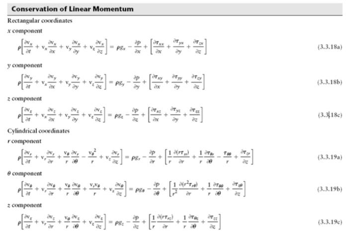 Solved Using the component-wise Navier-Stokes equations | Chegg.com