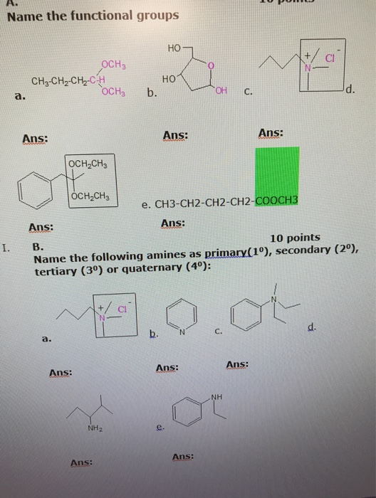 Solved Name the functional groups HO осна CH3-CH2-CH2-CH | Chegg.com