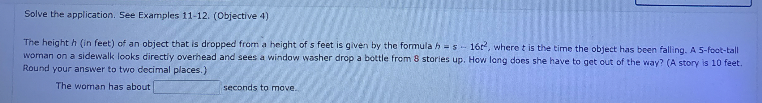 Solved Solve the application. See Examples 11-12. (Objective | Chegg.com