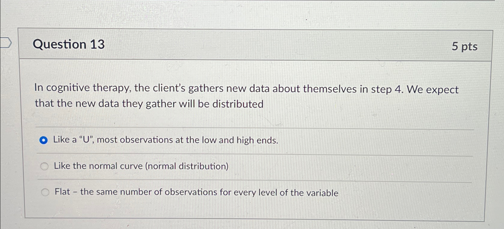 Solved Question 135 ﻿ptsIn cognitive therapy, the client's | Chegg.com