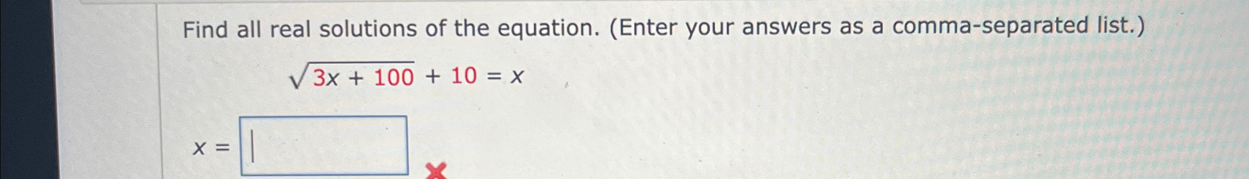 Solved Find all real solutions of the equation. (Enter your | Chegg.com
