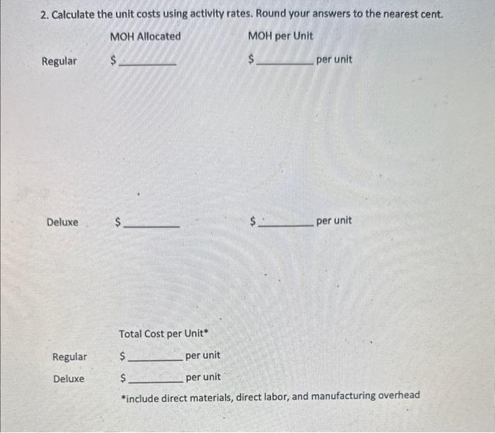 Solved Activity-Based Product Costing Davis Company produces | Chegg.com