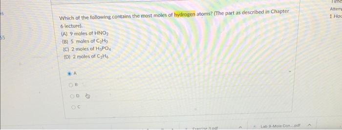 Solved Which of the following contains the most moles of | Chegg.com