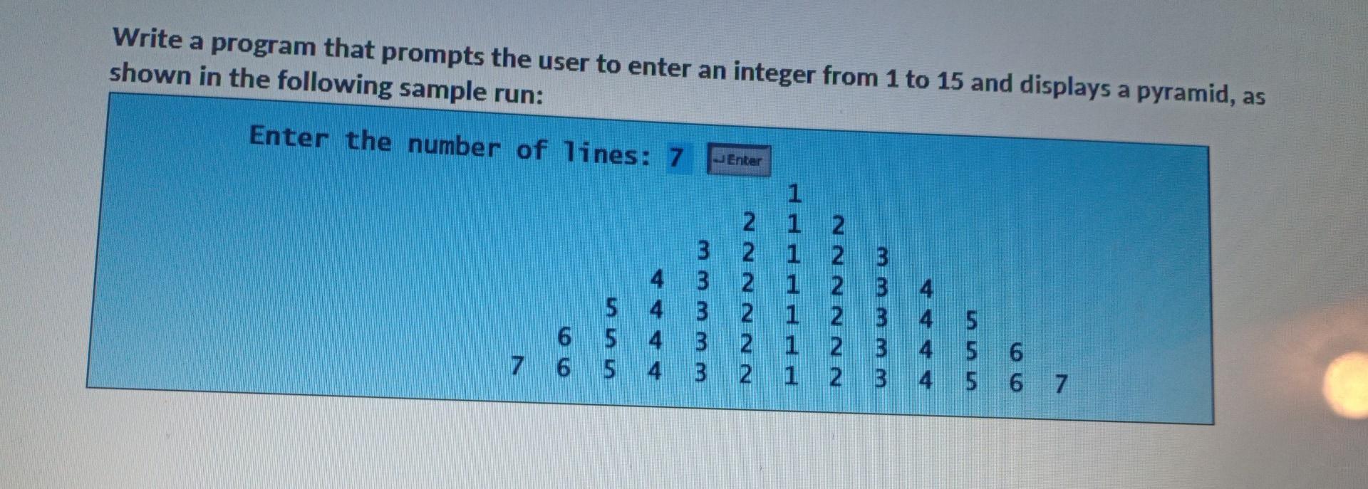 Solved JEnter Write a program that prompts the user to enter | Chegg.com