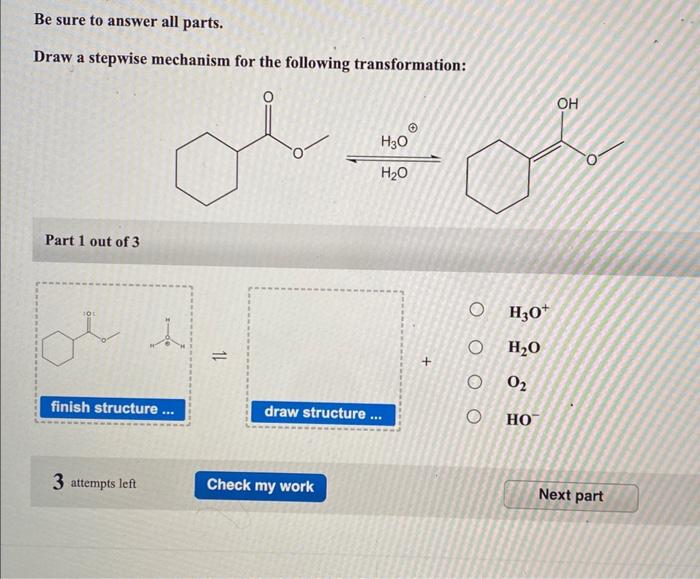 Solved Be sure to answer all parts. Draw a stepwise | Chegg.com