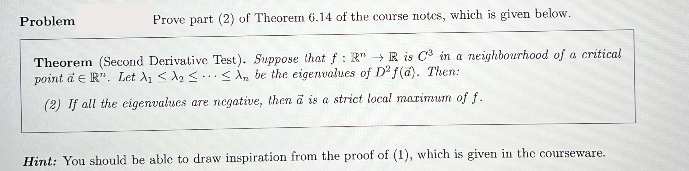 ProblemProve part (2) ﻿of Theorem 6.14 ﻿of the course | Chegg.com