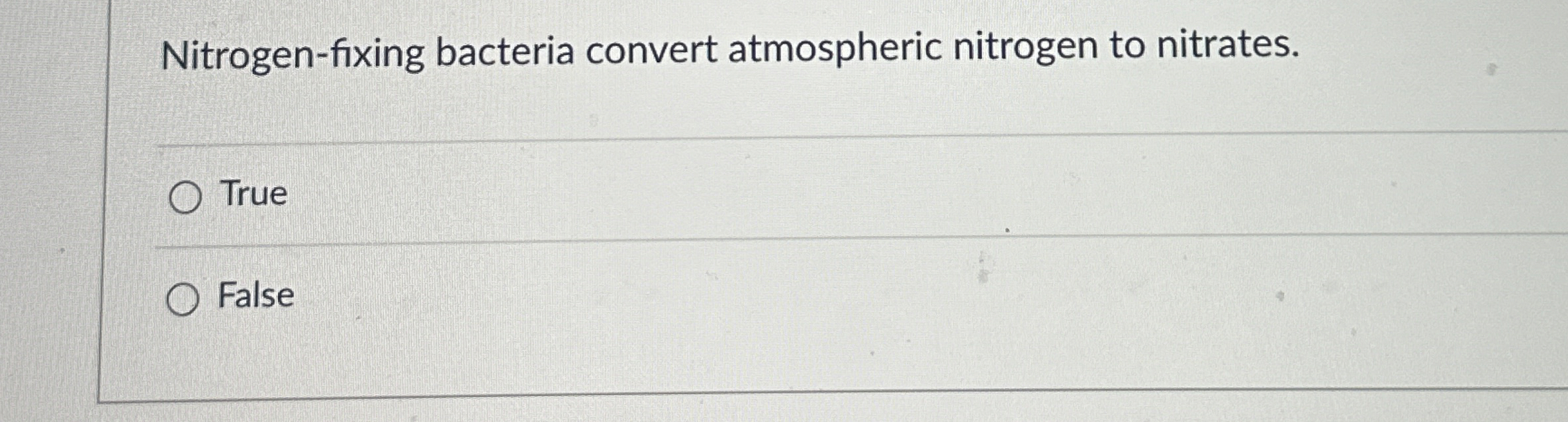 Solved Nitrogen-fixing bacteria convert atmospheric nitrogen | Chegg.com