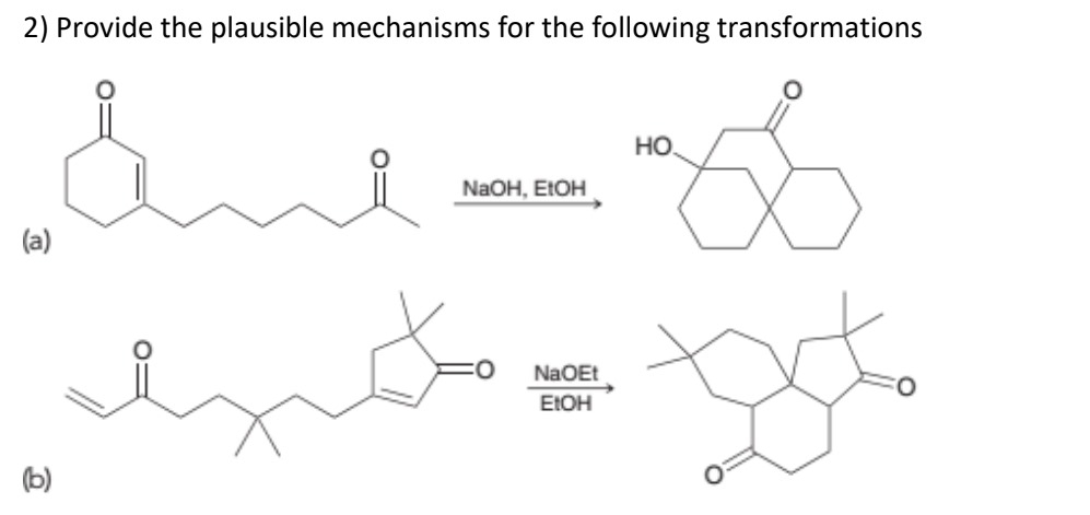 Solved Provide the plausible mechanisms for the following | Chegg.com