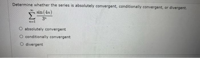 Solved Determine whether the series is absolutely | Chegg.com