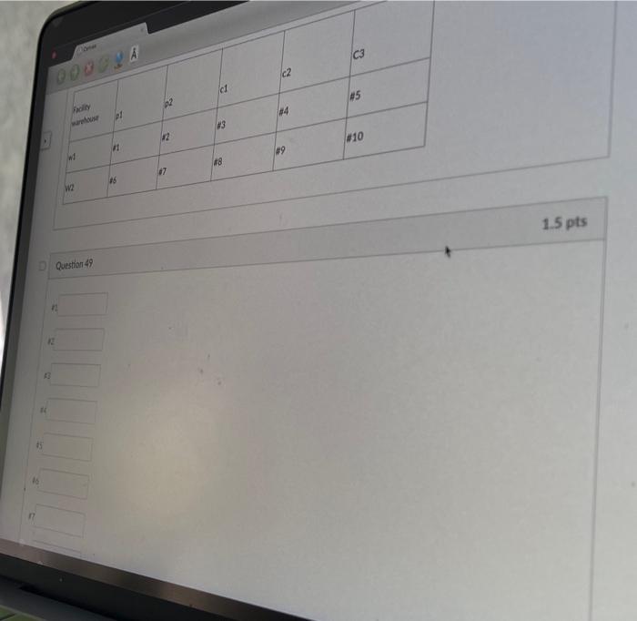 1.5pts (2) Question 49 | Chegg.com