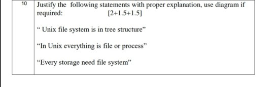 Solved Justify the following statements with proper | Chegg.com