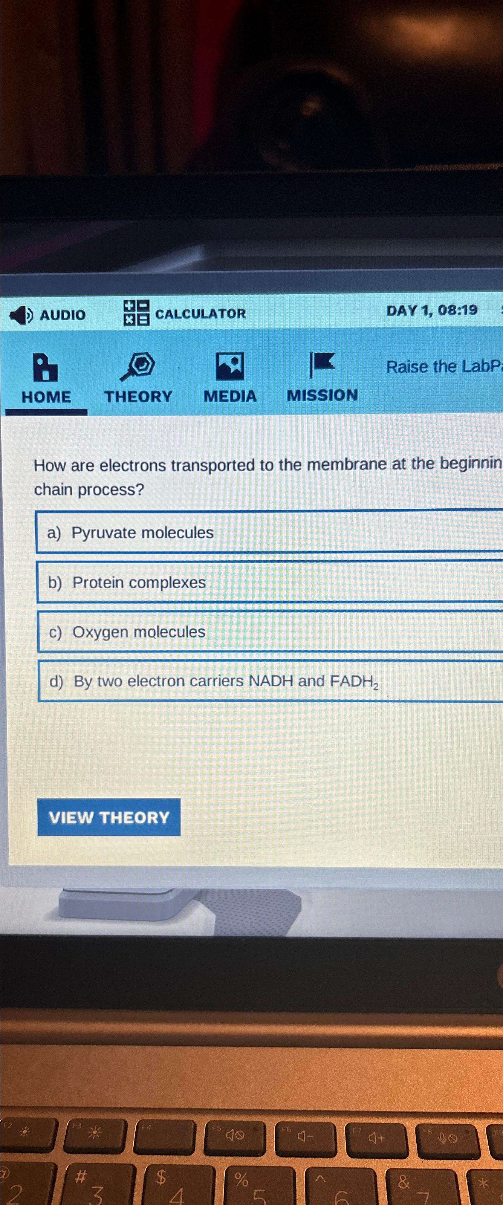 Solved AUDIOCALCULATORDAY 1, 08:19HOMETHEORYMEDIARaise the | Chegg.com