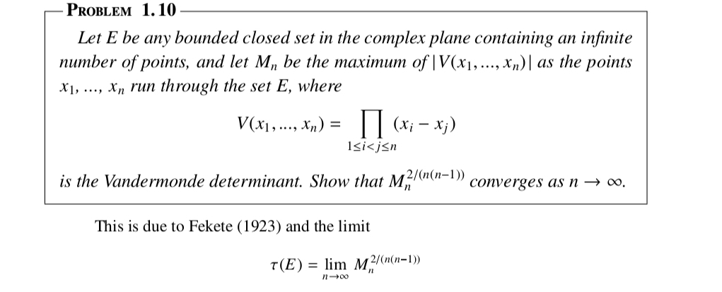 Solved Problem 1.10Let E ﻿be any bounded closed set in the | Chegg.com