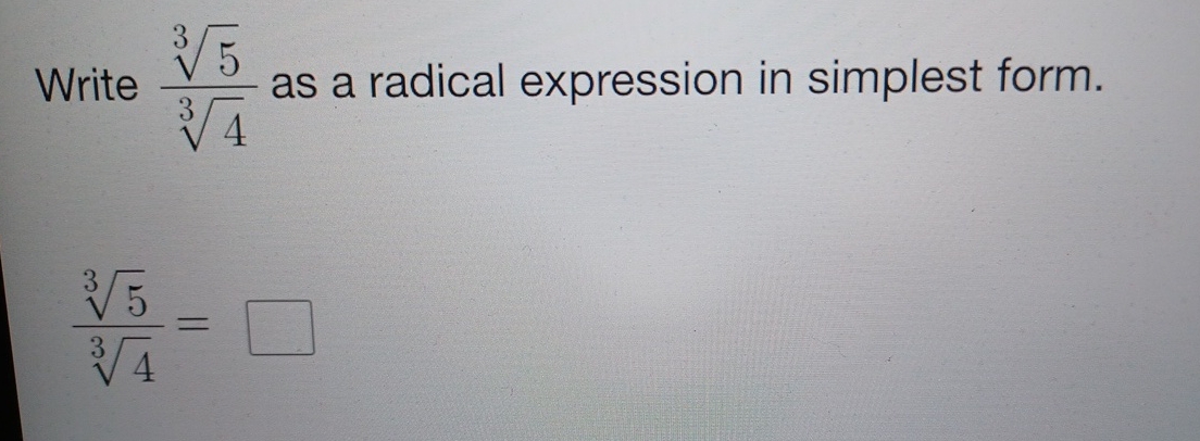 Solved Write 5343 ﻿as a radical expression in simplest | Chegg.com
